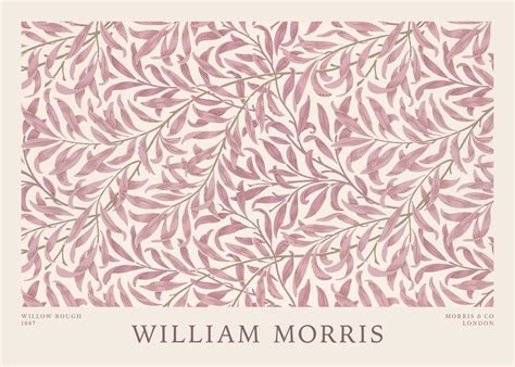 William Morris Willow Bough Pink Poster Desenio Be