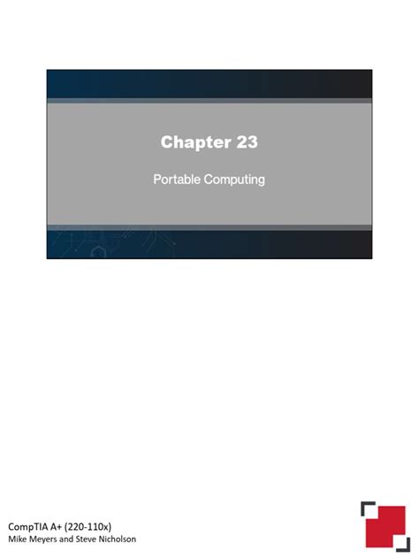 1101chapter 23 Portable Computing Slide Handouts Pdf Laptop