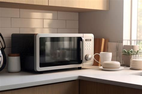 Premium AI Image | Kitchen microwave stack Cooking device Generate Ai