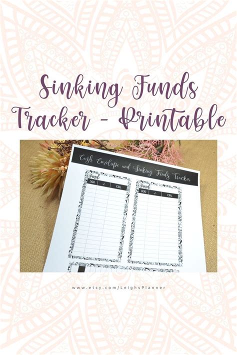 Sinking Funds Tracker Printable