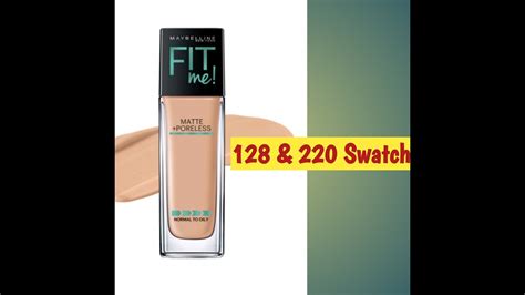 Maybelline New York Fit Me Foundation Swatch L Shade 128 And 220 L Warm
