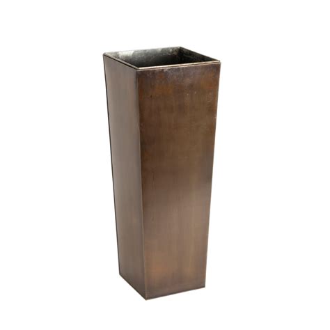 Copper Patina Tapered Metal Planter Grandview Mercantile