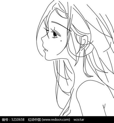 简笔画女孩线条 简笔画女孩线条图片 画趣文库（我爱生活）