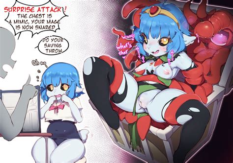 Rule 34 Anthro Ass Blue Hair Blush Bovid Breasts Chelsi Clothed