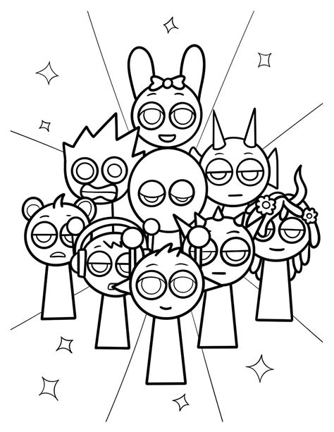 Desenhos De Sprunki Para Imprimir E Colorir
