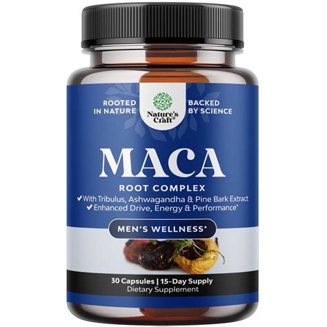 Black Maca Root Capsules For Men Herbal Testosterone Supplement For