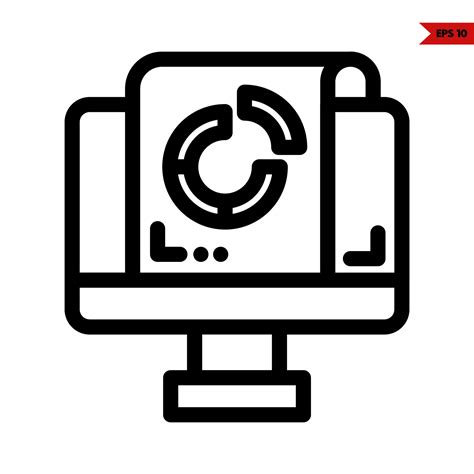 Chart In Paper With Computer Line 24128339 Vector Art At Vecteezy