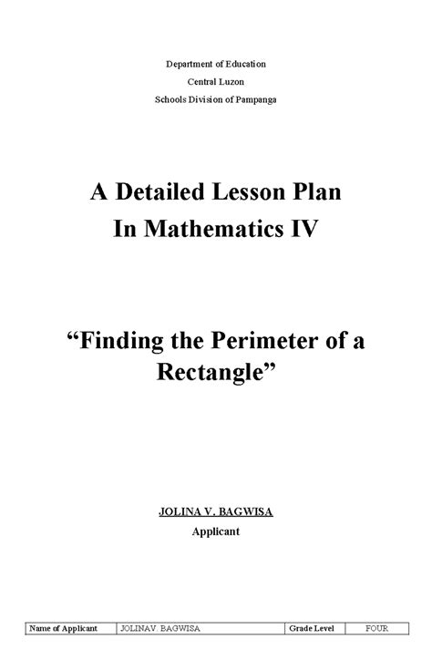 Math 4 Dlp For Demo Department Of Education Central Luzon Schools