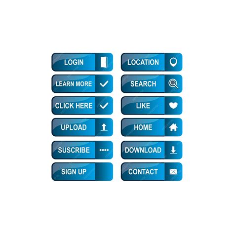 Premium Vector Set Of Web Button Design