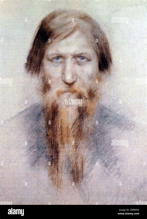 Portrait Of Grigori Rasputin 1869 1916 A Russian Mystic And Self