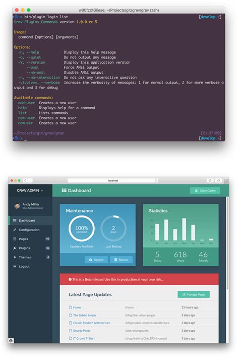 install grav on nginx modern flat file php powered cms