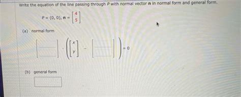 Solved Write The Equation Of The Line Passing Through P With