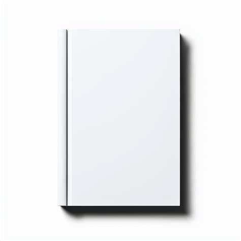 Minimalist White Book Cover With Shadow Effect On A Clean White
