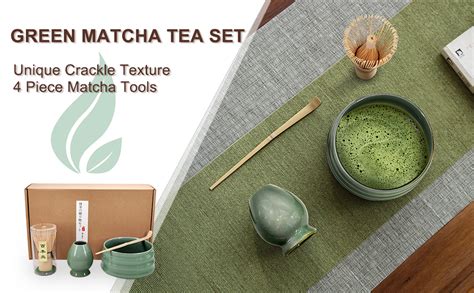 Japanese Matcha Tea Set Unique Matcha Set Crackle