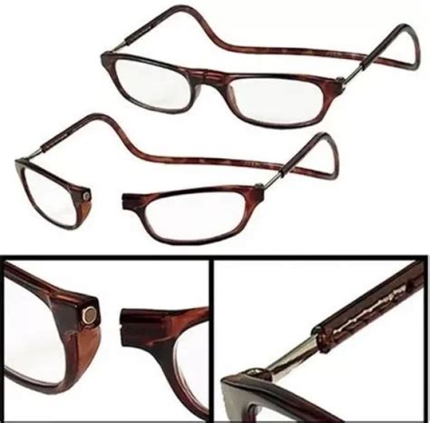 Lentes Anteojos Gafas Lectura Clic Magnéticos Con Imán Café