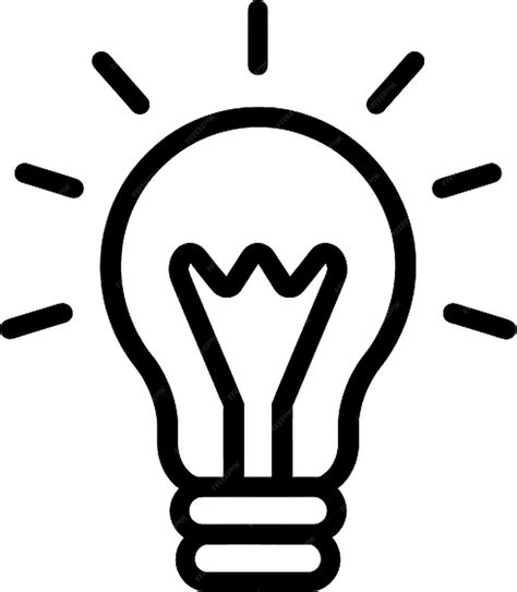 Bright Idea Light Bulb Icon Illustration Premium Ai Generated Vector
