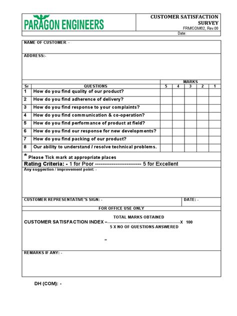 Customer Satisfaction Report Pdf
