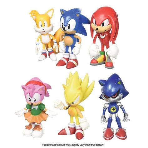 Sonic The Hedgehog Plastic Figurines 6 Piece Set