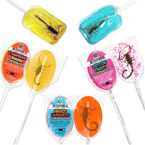 Bicbugs Scorpion Sucker Lollipop Edible Arachnid Bred For Human Consumption
