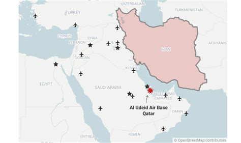 Us Airbases In Middle East Mapped As Iran Launches Explosive Strikes On