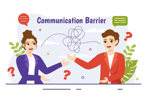 Communication Barrier Vector Illustration With Bad Communications