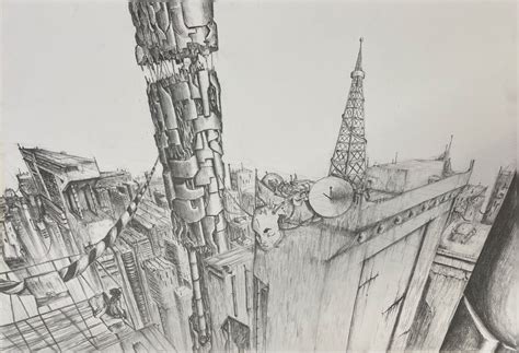 Artstation Drawing Ca3 Dystopian City