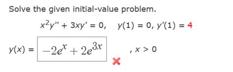 solved solve the given initial value problem