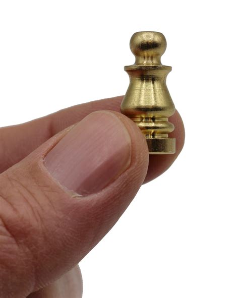 Solid Brass Lamp Shade Finial Ely505 1 Inch Tall Brass Plated Pack