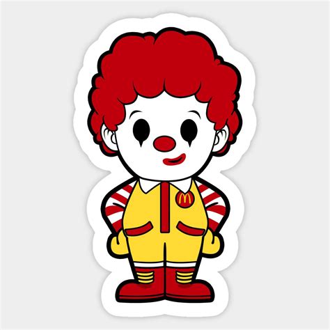 Ronald Mcdonald Chibi Sticker Mcdonalds Stickers Mcdonalds Ronald