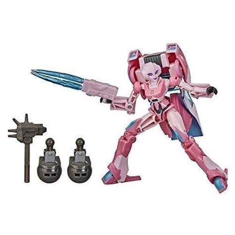 Figurine Transformers Bumblebee Cybervers Adventure Arcee Rose Jouet De Conversion 2 En 1
