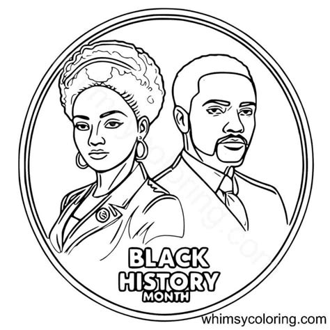 African American Coloring Book Sketch Coloring Page
