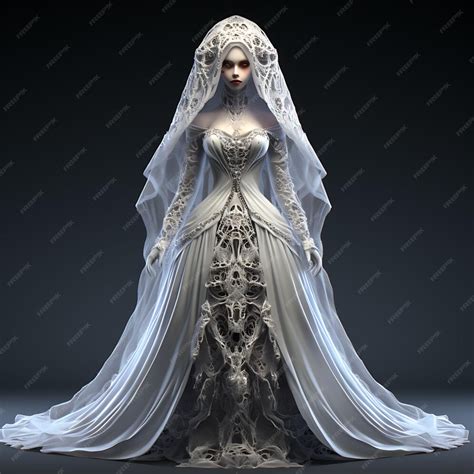 Premium Photo 3d Character Female Vampire Elegant Pale Skin Chalice
