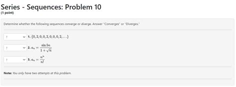 solved series sequences problem 9 1 point determine