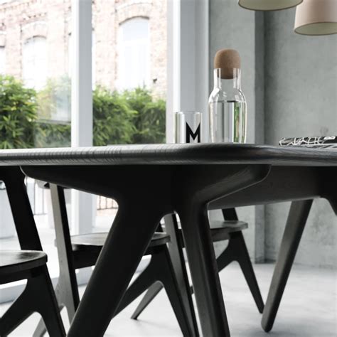 Replica Rounded Table Model Black Poliigon