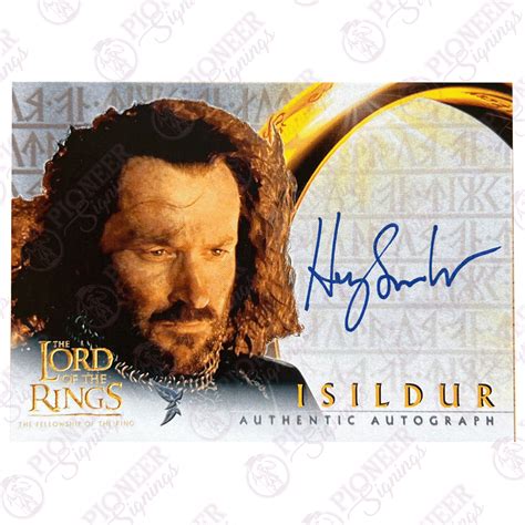 The Lord Of The Rings Isildur Custom Trading Card Signed By Harry