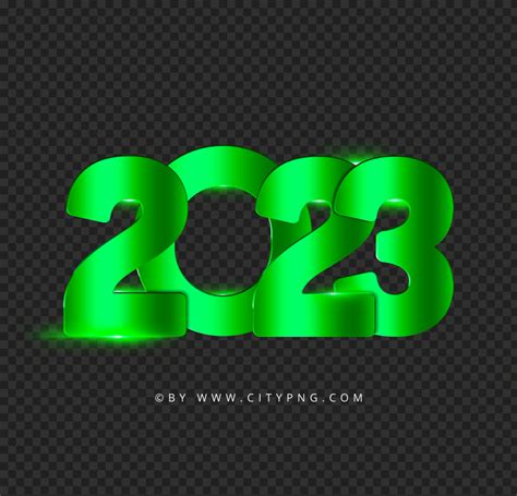 Hd Png 2023 Green Lettering Design With Flare Effect Citypng
