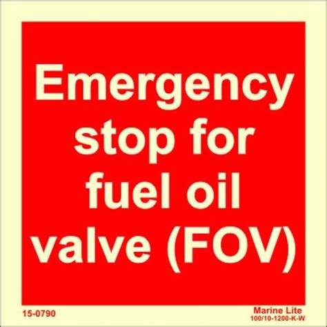 Señal Imo Parada De Emergencia Para VÁlvula De Combustible Fov