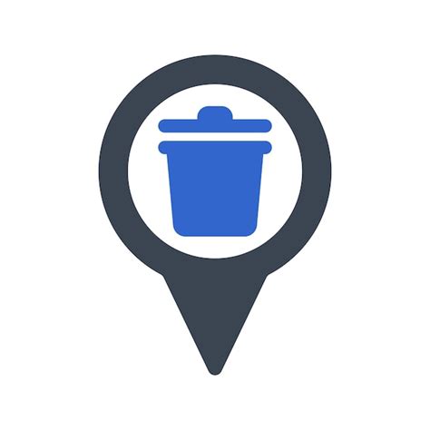 Premium Vector Garbage Location Icon
