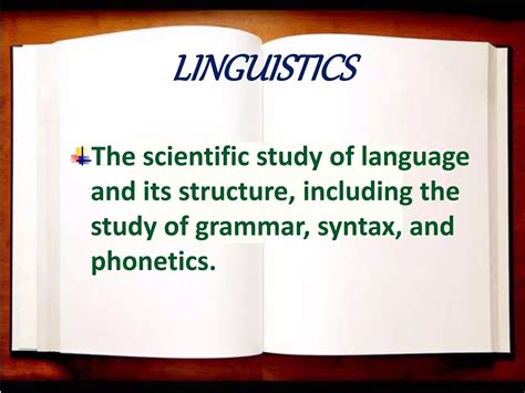 Subfields Of Linguistics Pptx