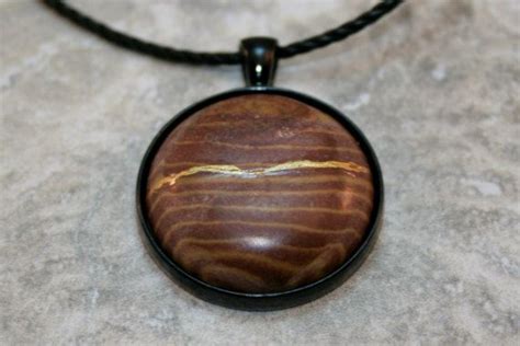 Kintsugi Stone Pendant With Gold Repair