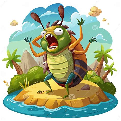 Corn Earworm Worm Ignored Smiles Desert Vector Stock Illustration