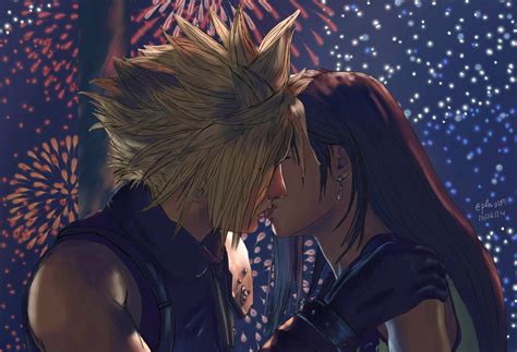 Cloud Kissing Tifa By Angkashi On Deviantart