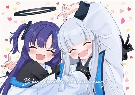 Happy 2nd Ba Anniversary Sensei Noa And Yuuka By Somsom135 R Bluearchive
