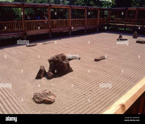 Jardin Japones De Meditacion Zen Estilo Karesansui Paisaje Seco De