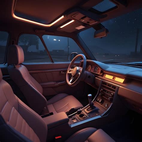 Premium Photo A Car With A Red Light On The Dashboard And The Word On