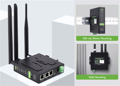 Din Rail Mountable Industrial 4g Lte Router Takes 9v To 36v Dc Power