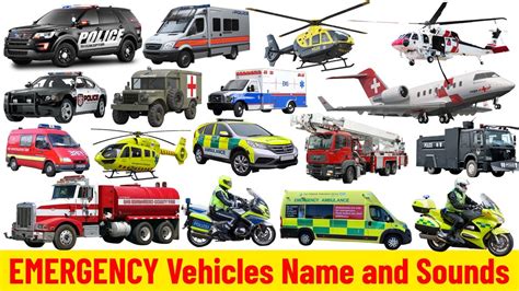 Fire Trucks Police Cars And Ambulance