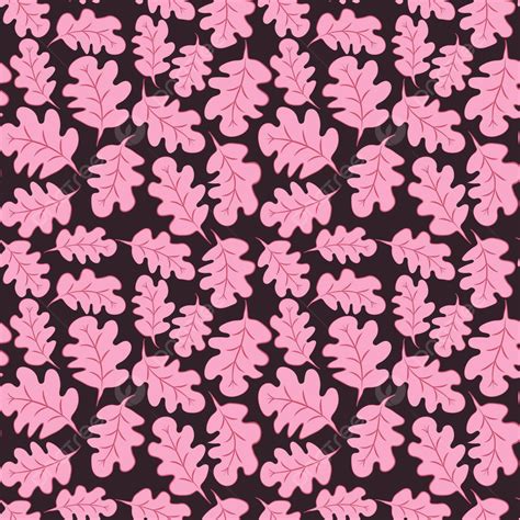 Minimalistic Surreal Oak Leaf Pattern On A Square Background Vector