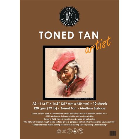 Art Essentials Toned Tan 120 Gsm Artist Papers Polypacks Maxa