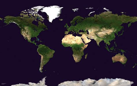 Satellite Map Of The World